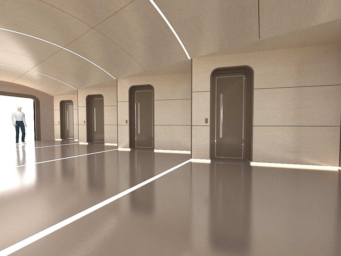 3D Hallway Hall Model - TurboSquid 1618465