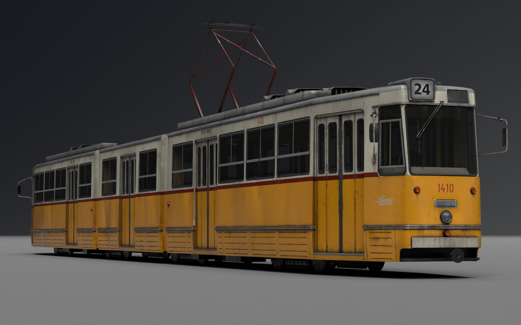Ganz CSMG Budapest Tram Low-poly Model - TurboSquid 2213019
