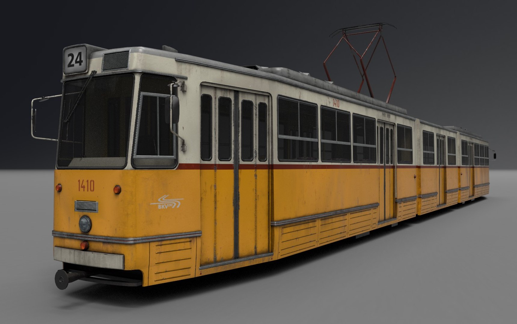 Ganz CSMG Budapest Tram Low-poly Model - TurboSquid 2213019