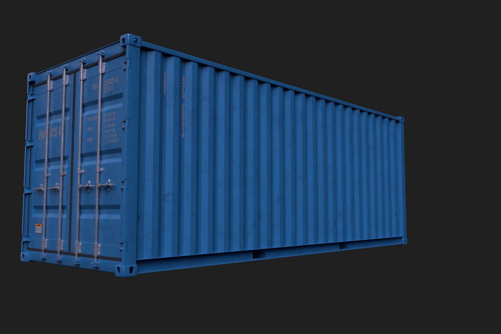 20 Ft ISO Container Detailed 3D Model - TurboSquid 2127617
