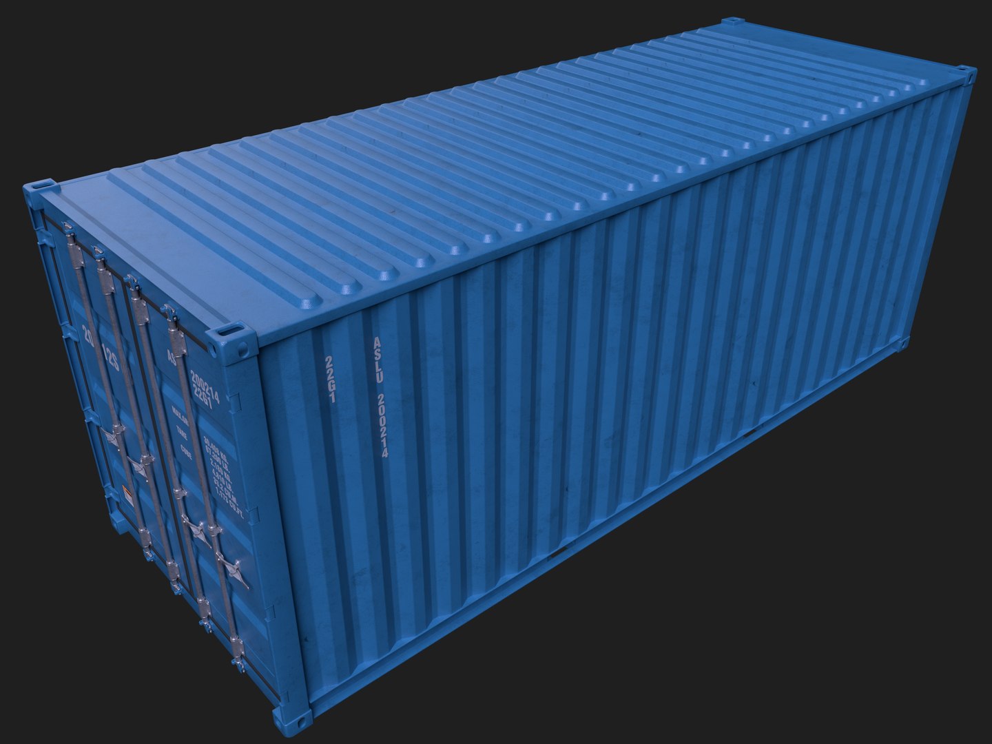 20 Ft ISO Container Detailed 3D Model - TurboSquid 2127617