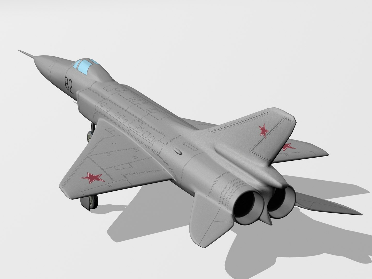 3d Model Su-15 Fighter