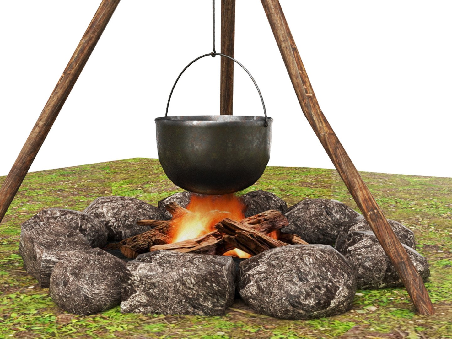 3D Bonfire Campfire Model - TurboSquid 1861081