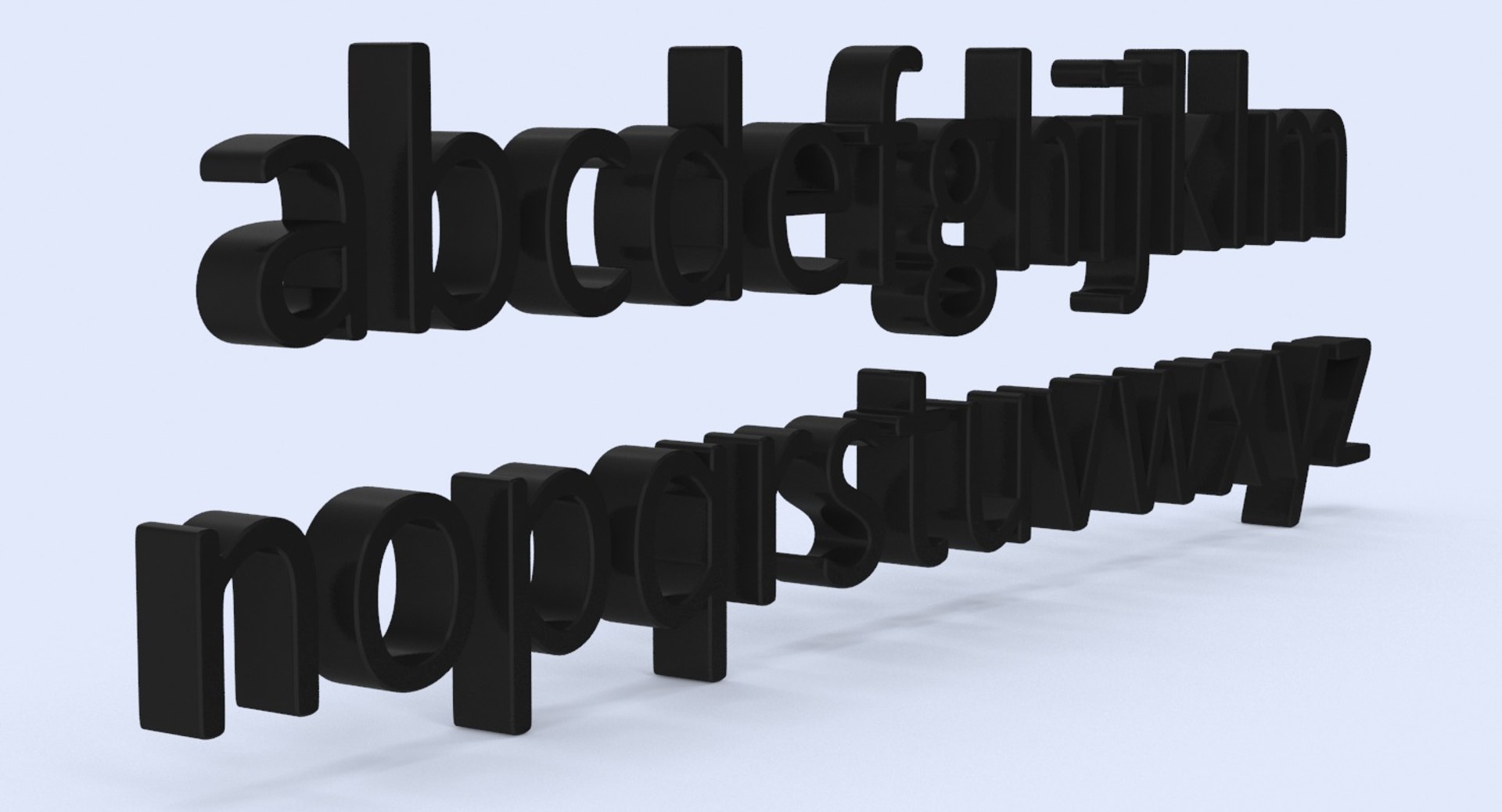 3d Calibri Alphabet Letters