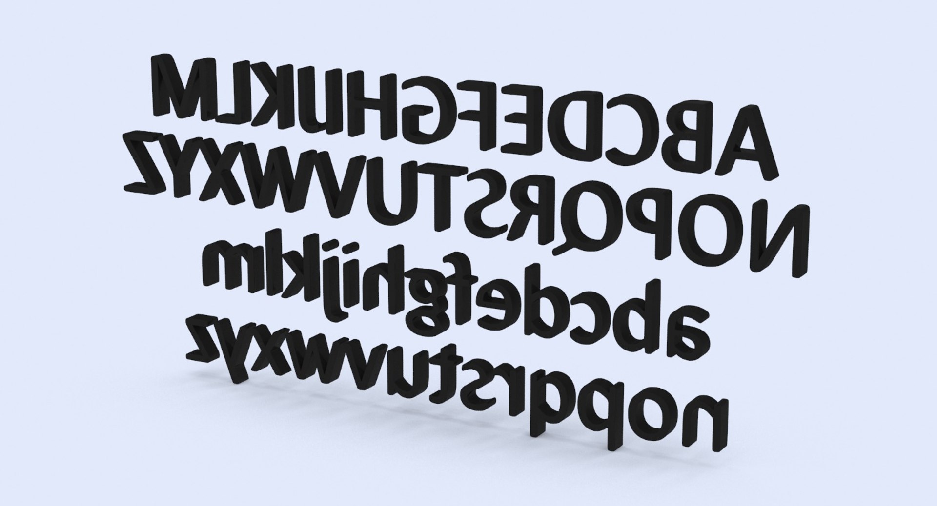 3d Calibri Alphabet Letters