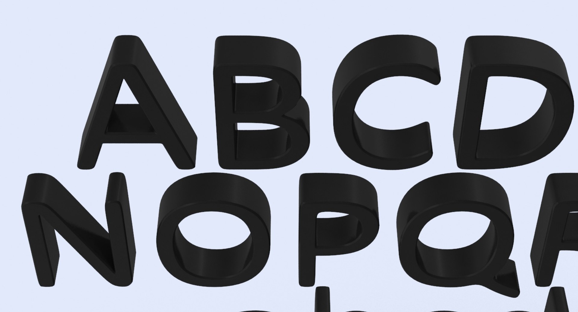 3d Calibri Alphabet Letters