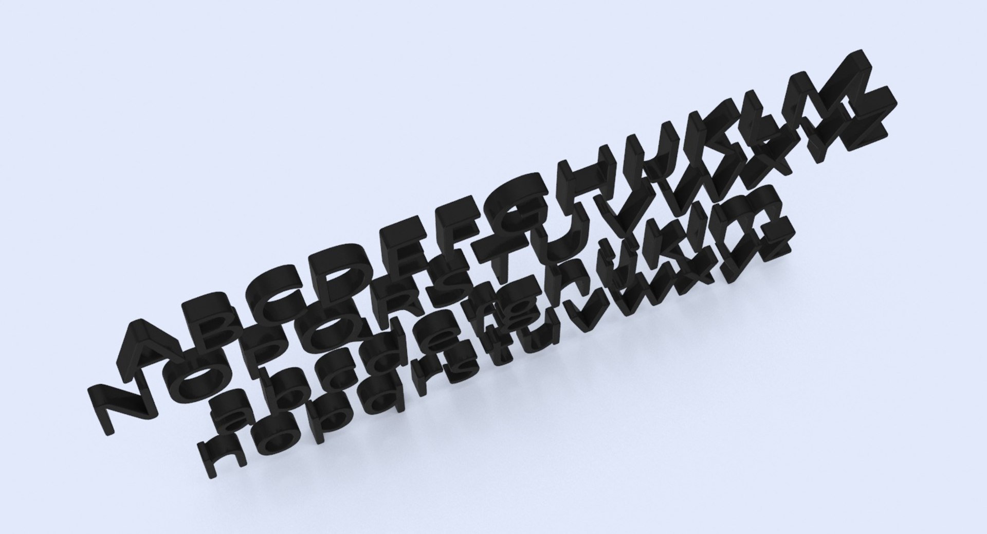 3d Calibri Alphabet Letters