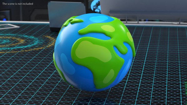 Cartoon Planet Earth model - TurboSquid 1865729