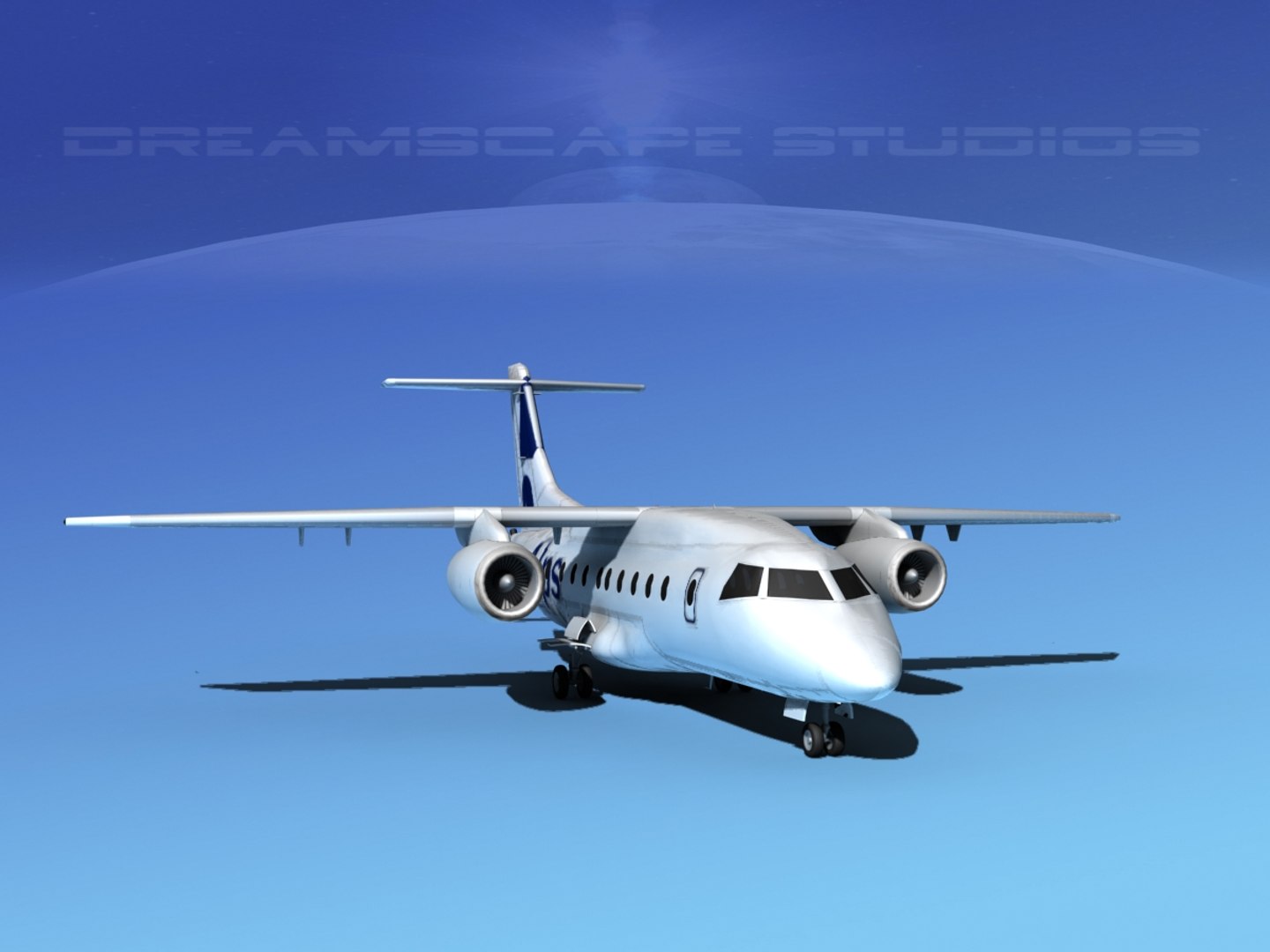 3d model airlines 328jet jet aircraft