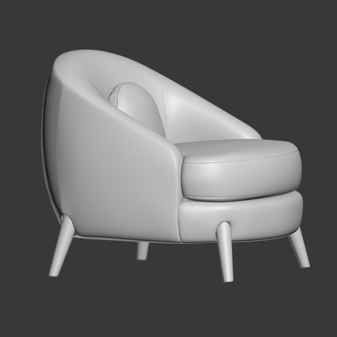 Bocca Lounge Chair Josephdirand Model - TurboSquid 1570476