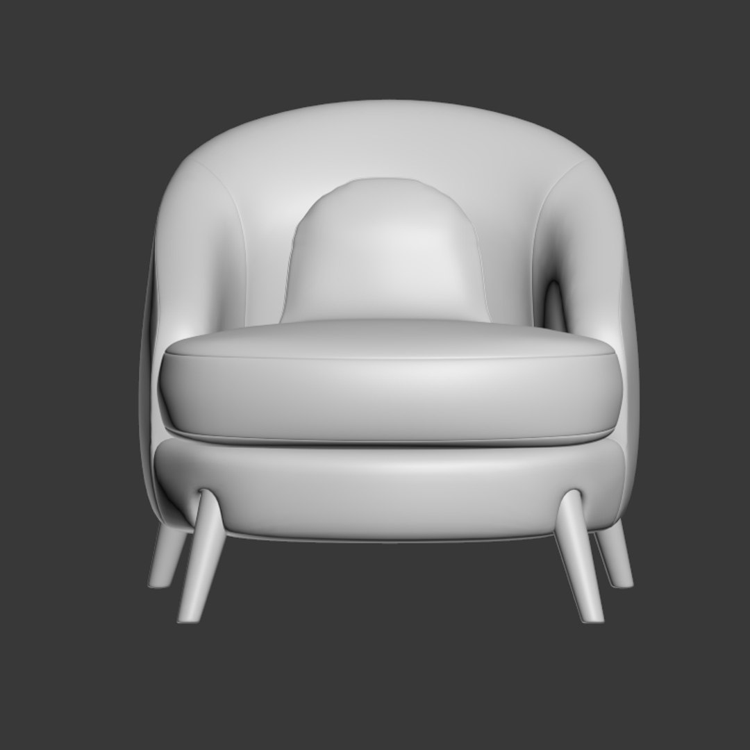Bocca Lounge Chair Josephdirand Model - TurboSquid 1570476