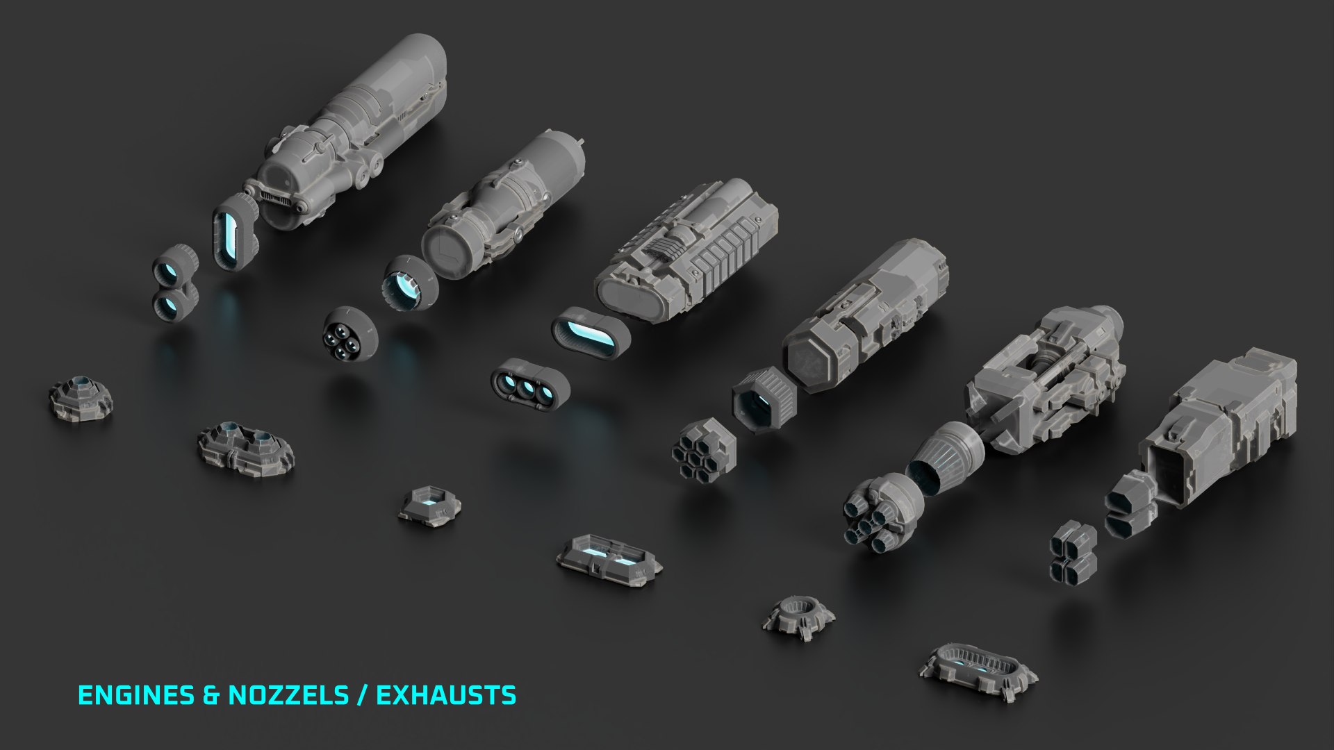Spaceship Kitbash Pack 3D - TurboSquid 2184577