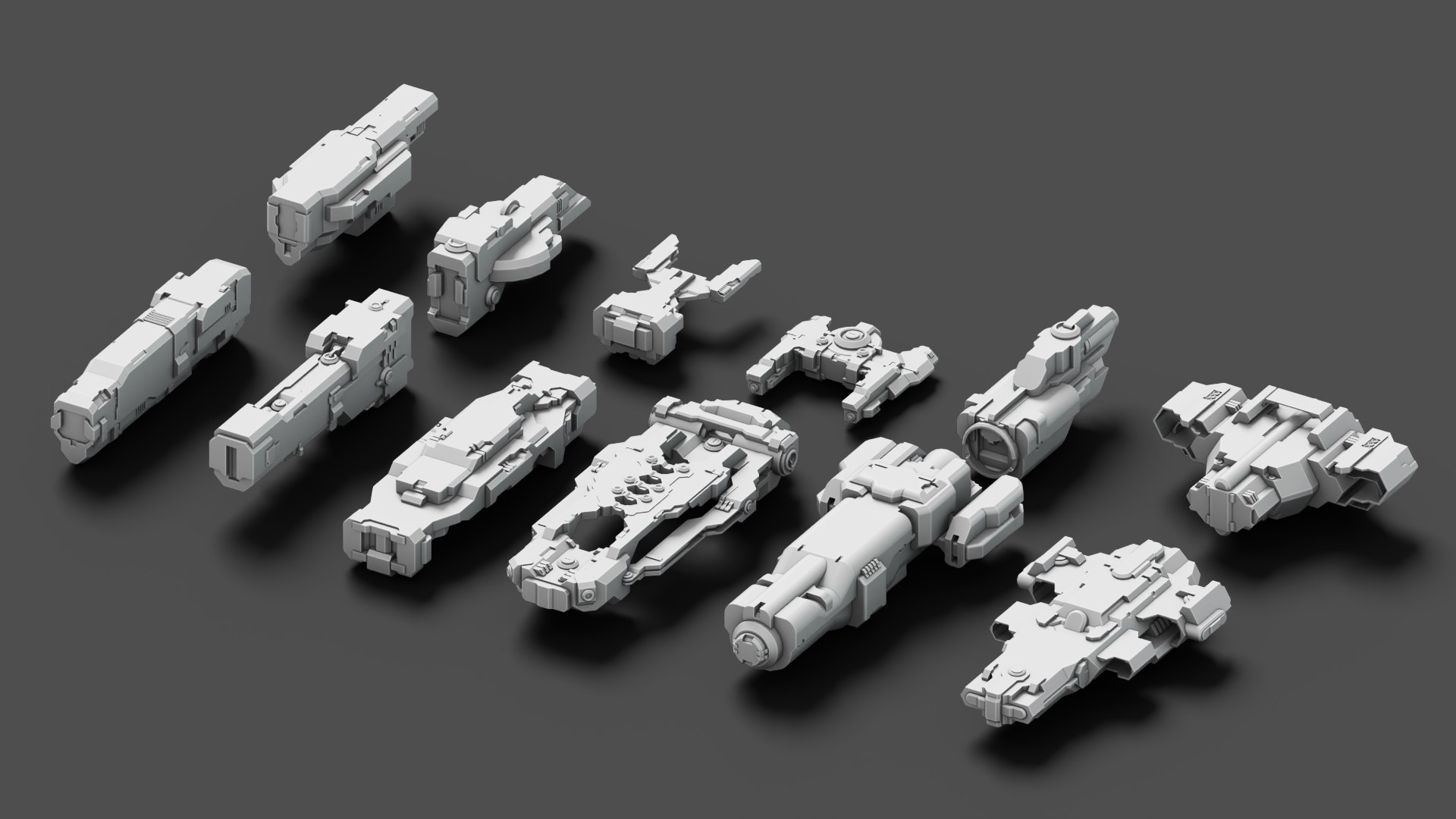 Spaceship Kitbash Pack 3D - TurboSquid 2184577
