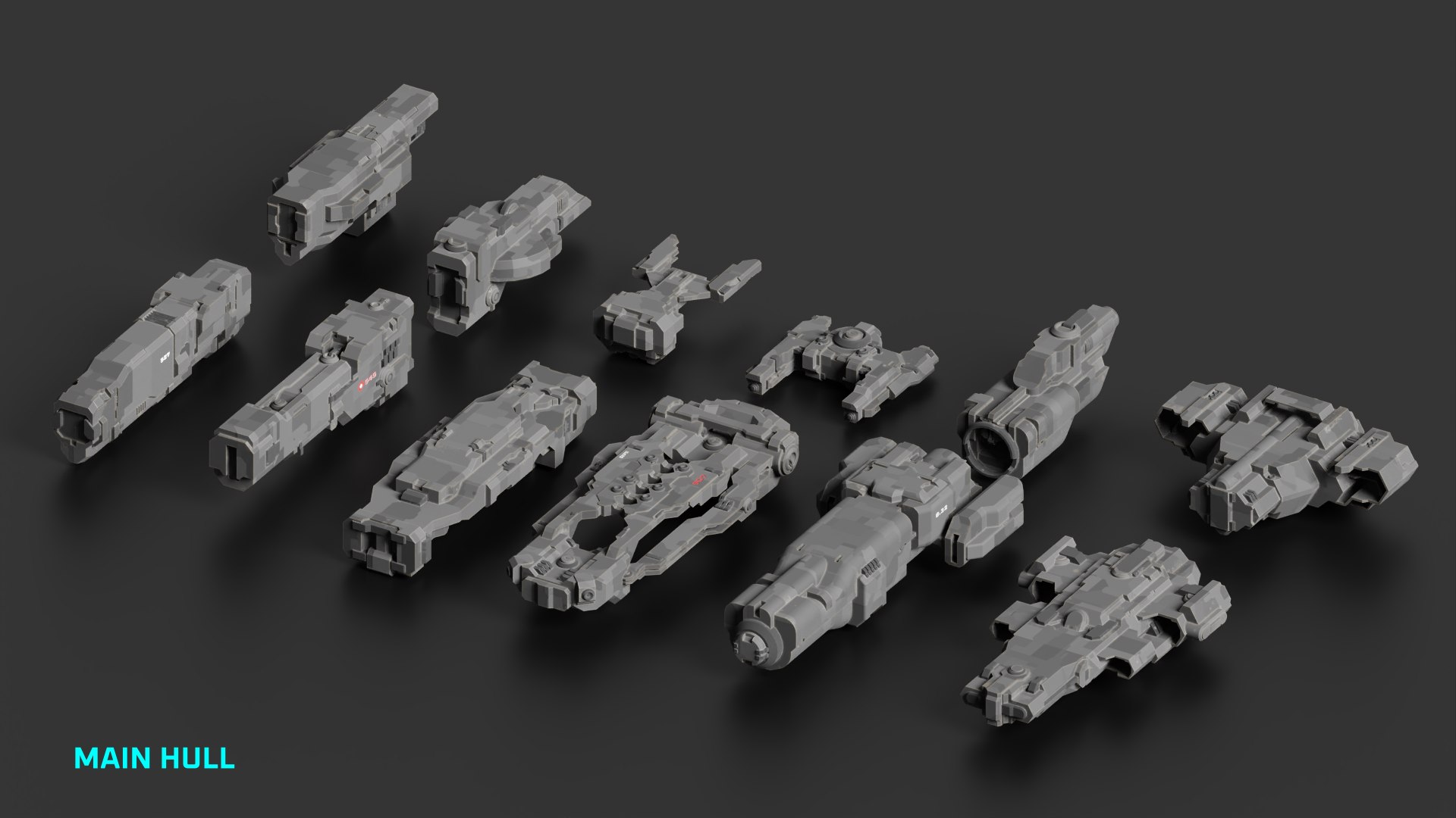 Spaceship Kitbash Pack 3D - TurboSquid 2184577