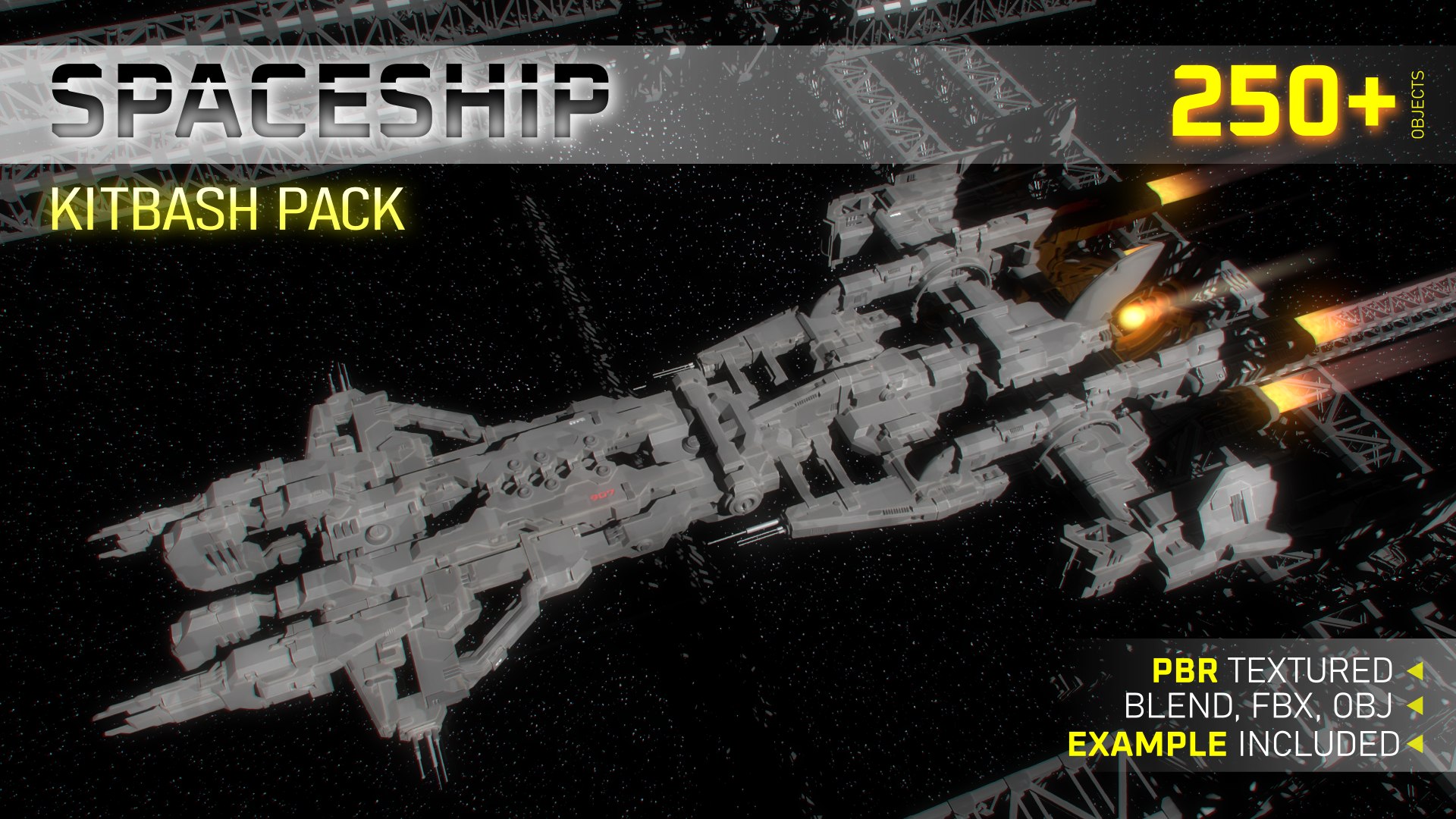 Spaceship Kitbash Pack 3D - TurboSquid 2184577