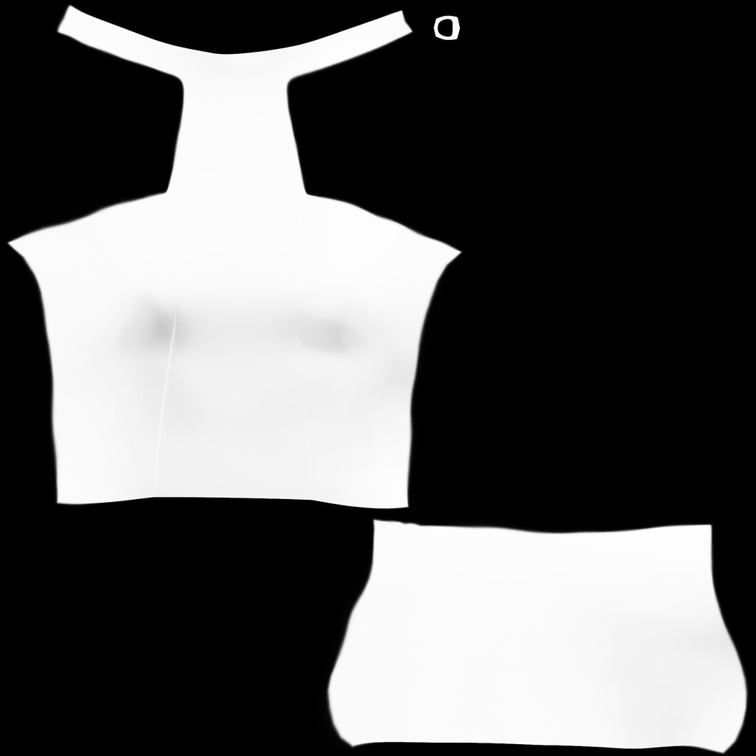3D High-Neck Racer-Front Crop Top Model - TurboSquid 1815121