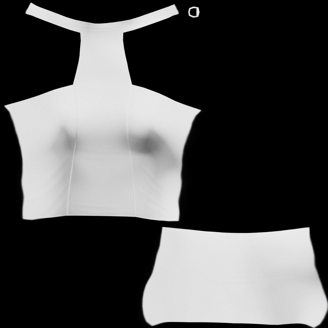 3D High-Neck Racer-Front Crop Top Model - TurboSquid 1815121