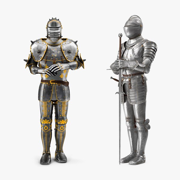 3d knight rusted armor model