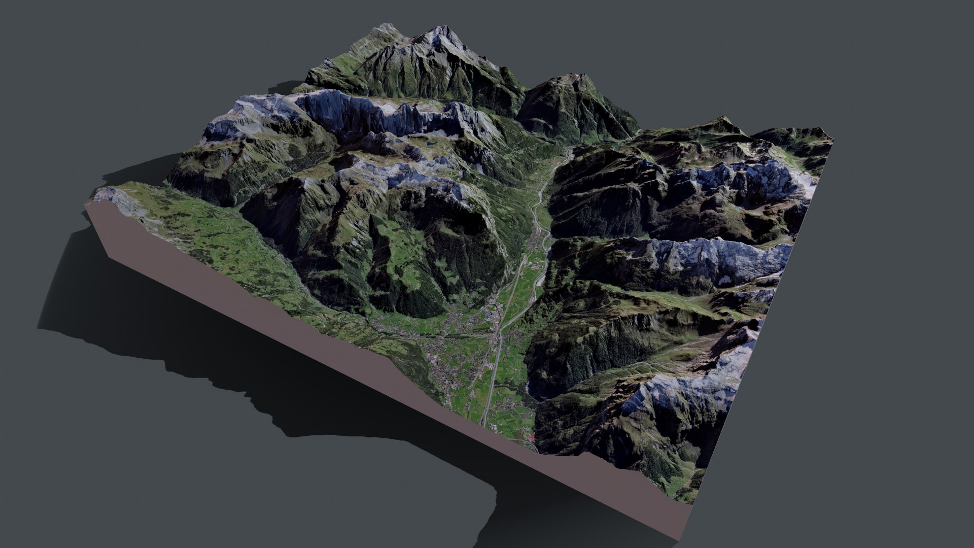 Mountain landscape Alps Switzerland 3D model - TurboSquid 1781499