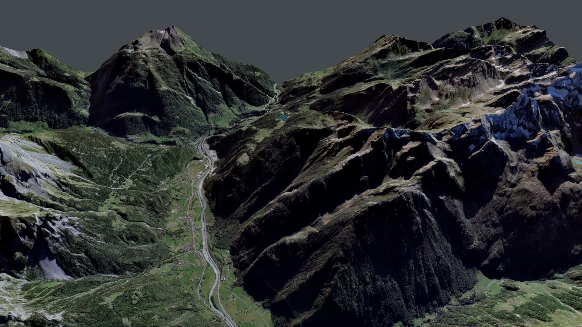 Mountain landscape Alps Switzerland 3D model - TurboSquid 1781499
