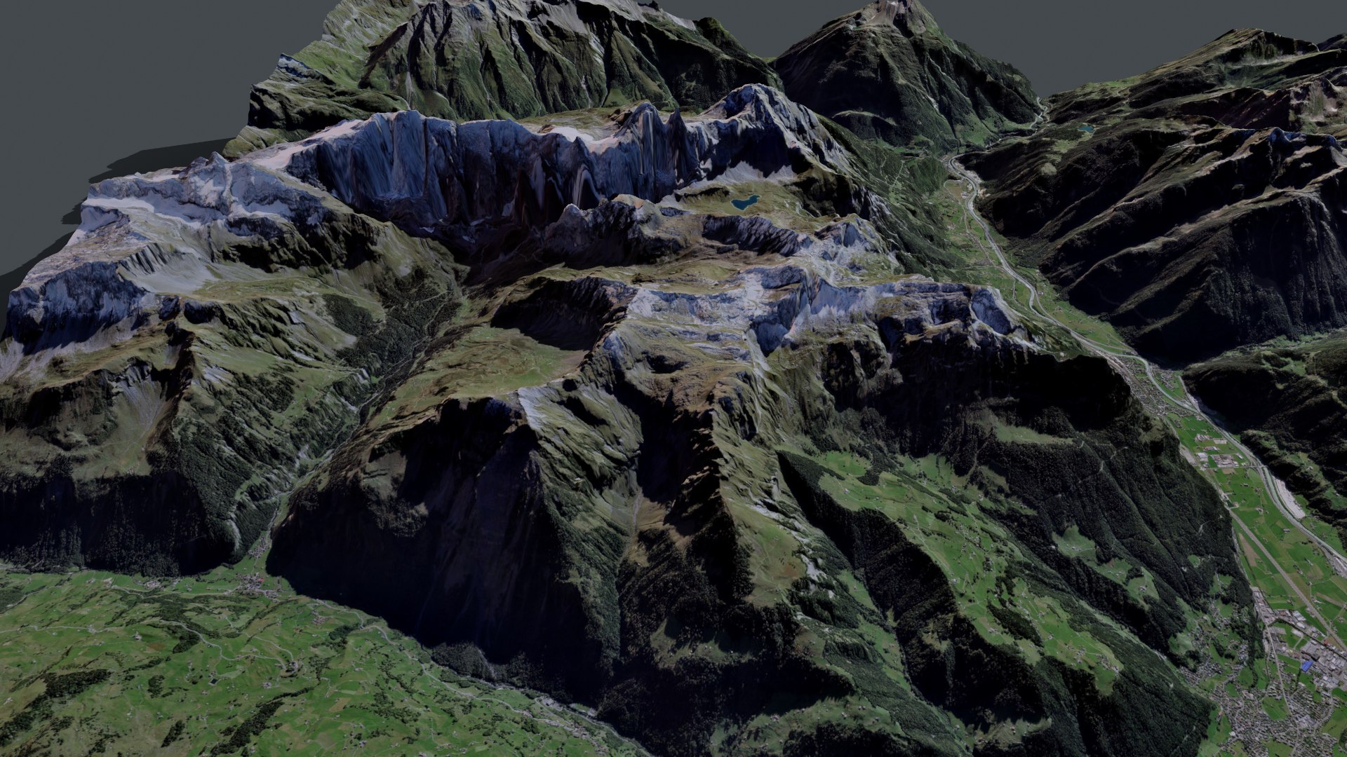 Mountain landscape Alps Switzerland 3D model - TurboSquid 1781499