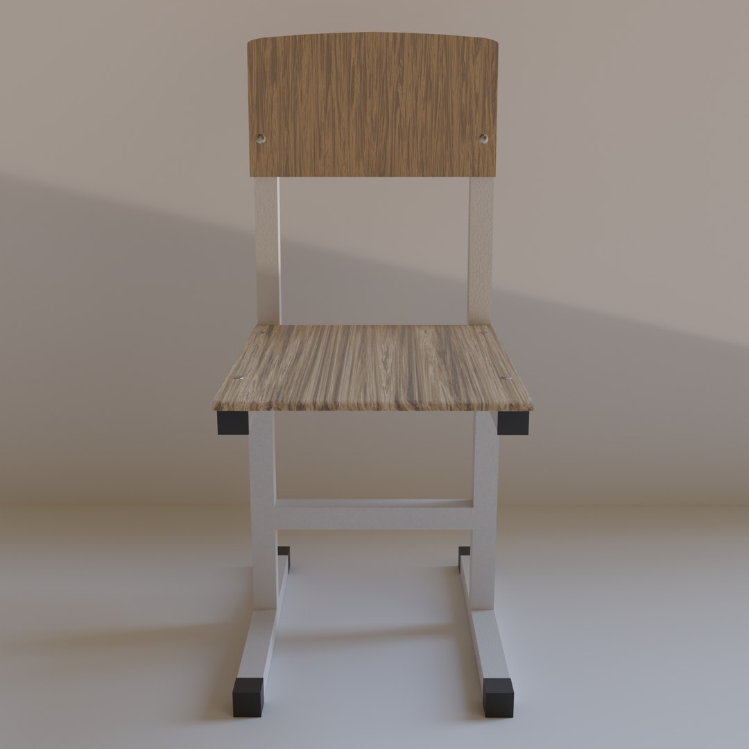 School Chair 3D Model - TurboSquid 1912325