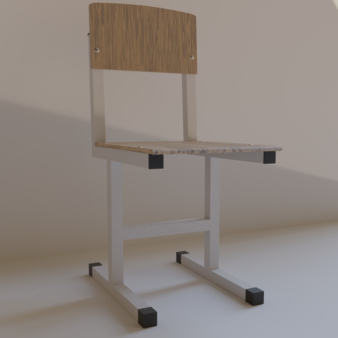 School Chair 3D Model - TurboSquid 1912325