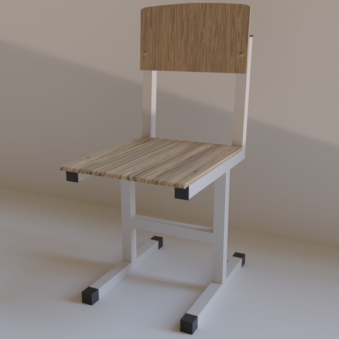 School Chair 3D Model - TurboSquid 1912325