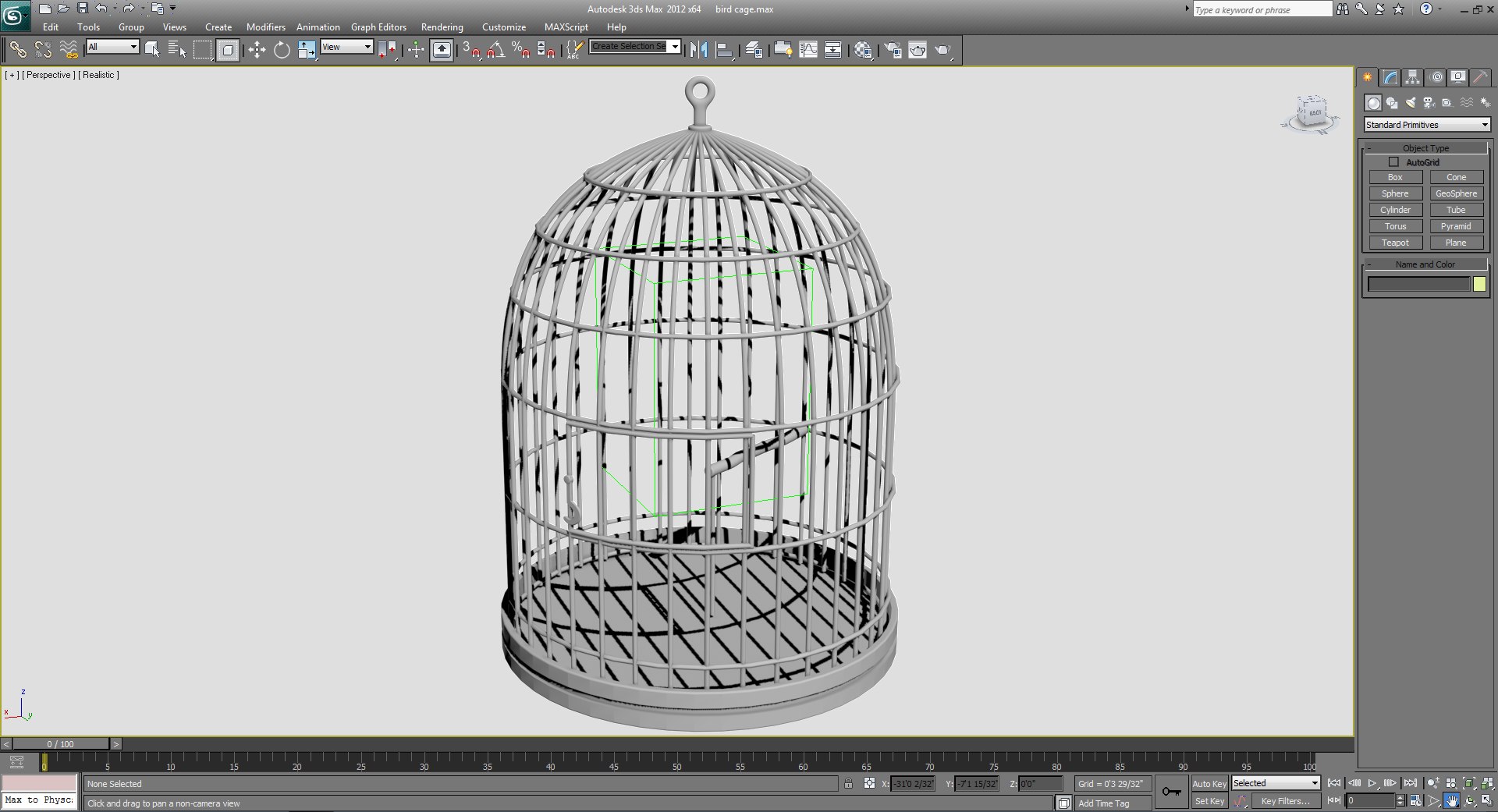 bird cage 3d model
