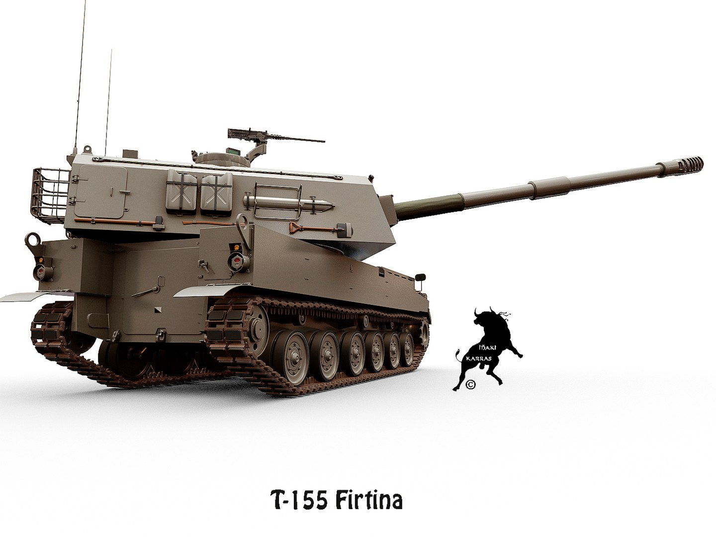 3D T-155 Firtina Model - TurboSquid 1219177
