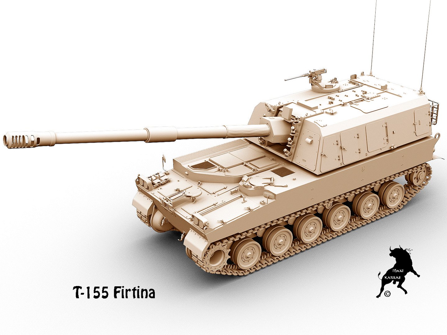 3D T-155 Firtina Model - TurboSquid 1219177