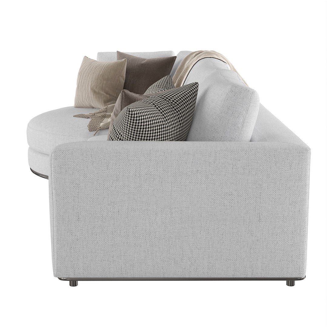 Hamilton Round Chaise Sectional Sofa Model - TurboSquid 2198631