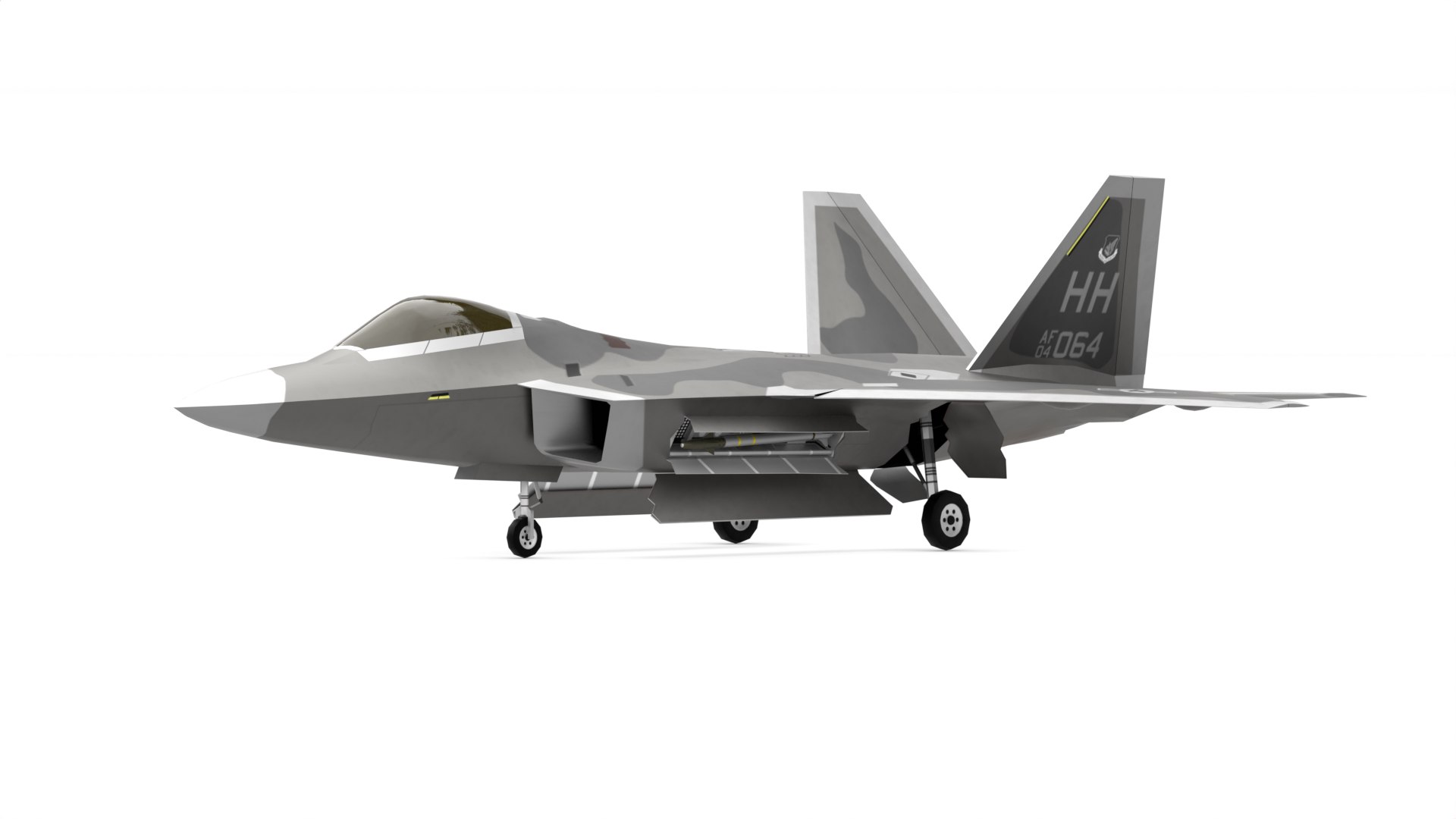 3D Lockheed Martin F-22 Raptor - Low Poly Model - TurboSquid 2347346