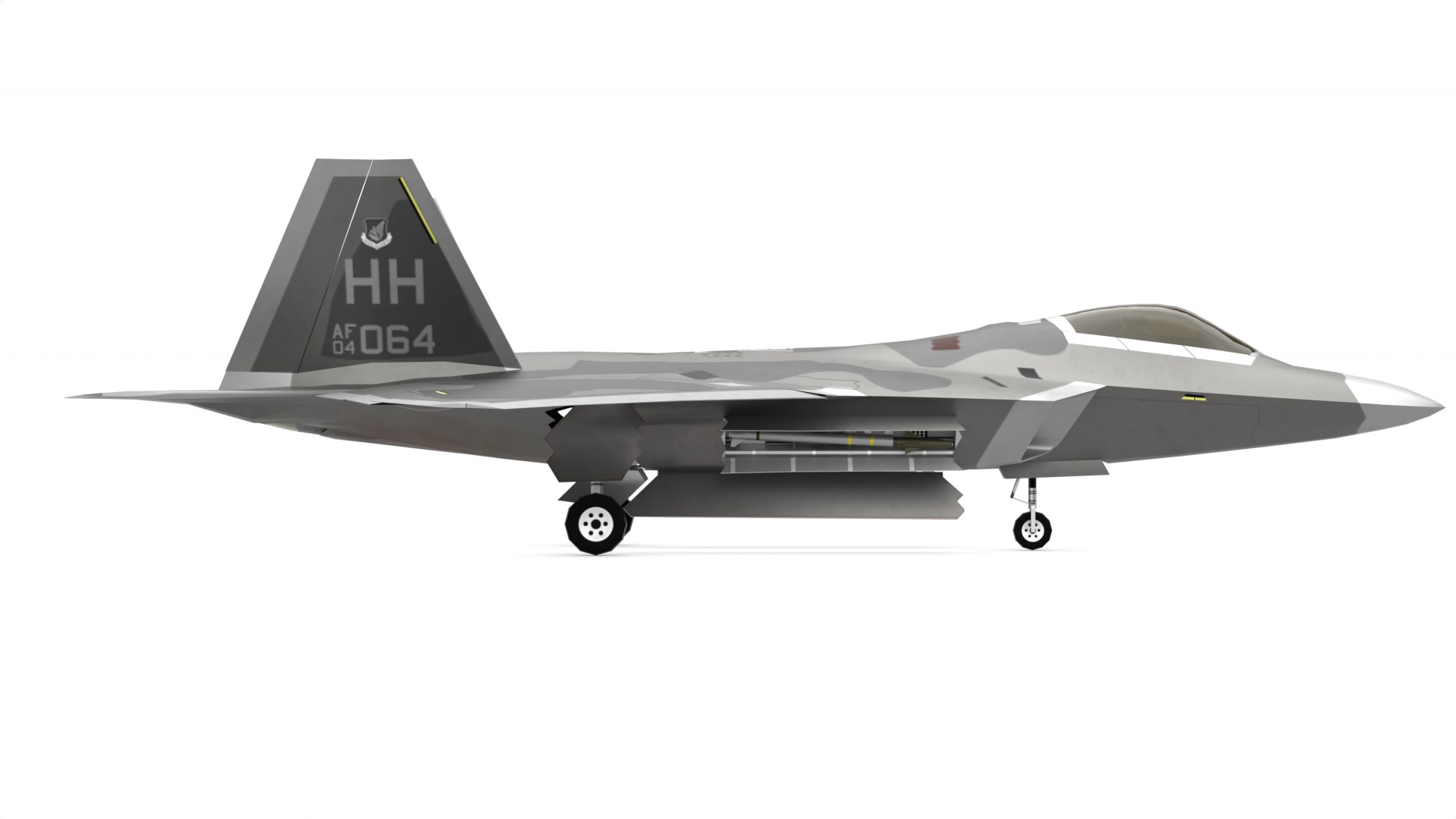 3D Lockheed Martin F-22 Raptor - Low Poly Model - TurboSquid 2347346