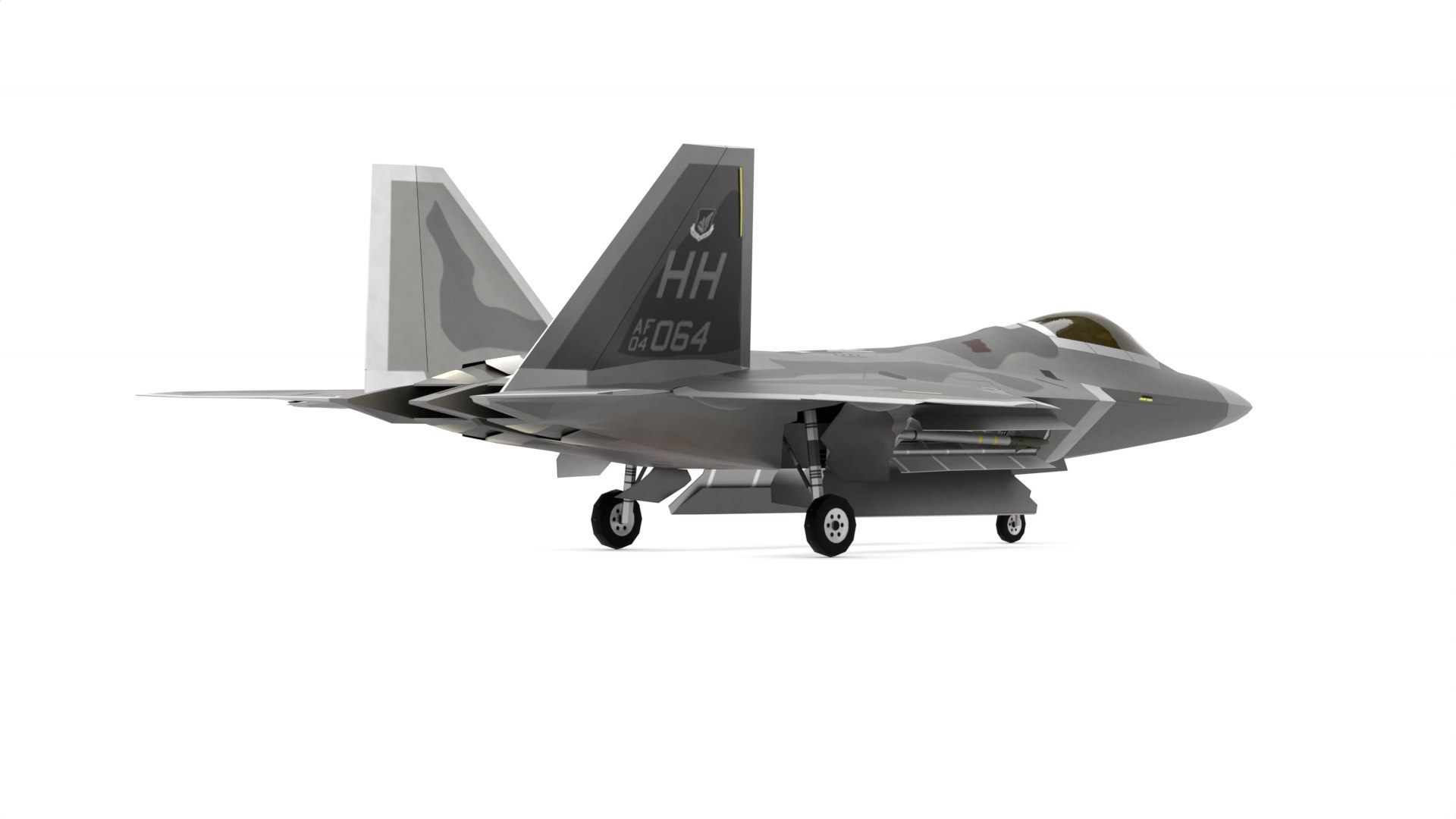 3D Lockheed Martin F-22 Raptor - Low Poly Model - TurboSquid 2347346