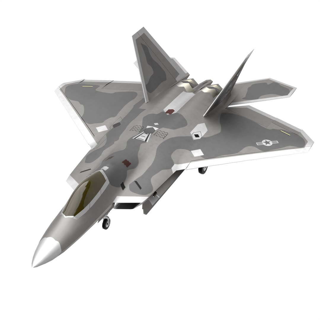 3D Lockheed Martin F-22 Raptor - Low Poly Model - TurboSquid 2347346