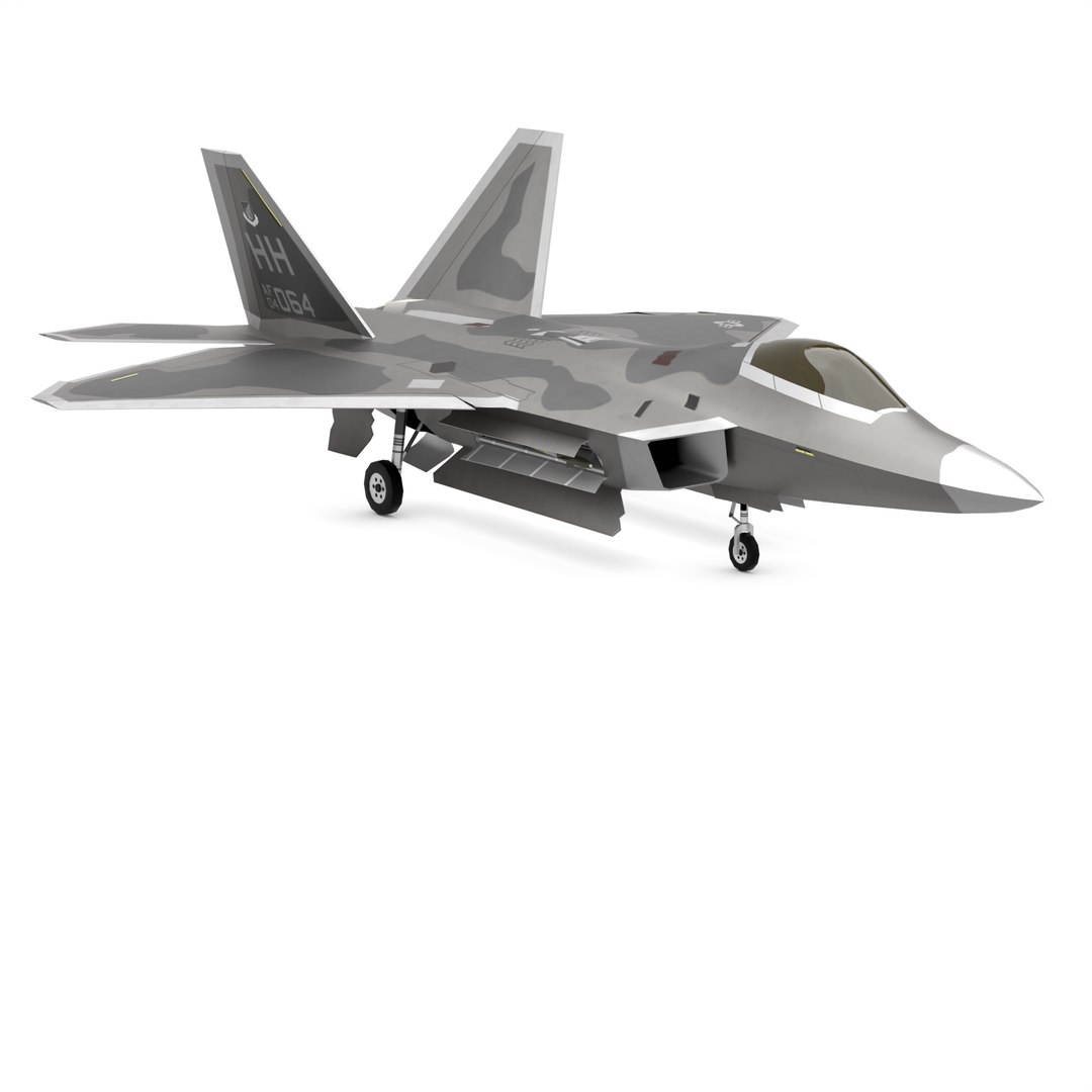 3D Lockheed Martin F-22 Raptor - Low Poly Model - TurboSquid 2347346