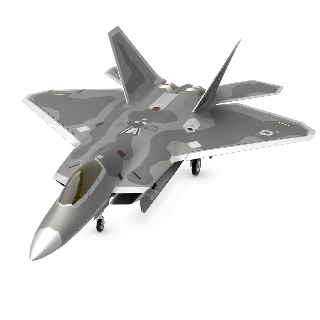 3D Lockheed Martin F-22 Raptor - Low Poly Model - TurboSquid 2347346