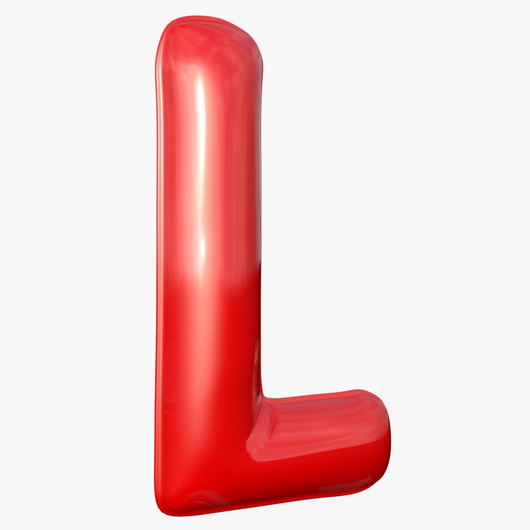 Foil balloon letter l 3D - TurboSquid 1255930