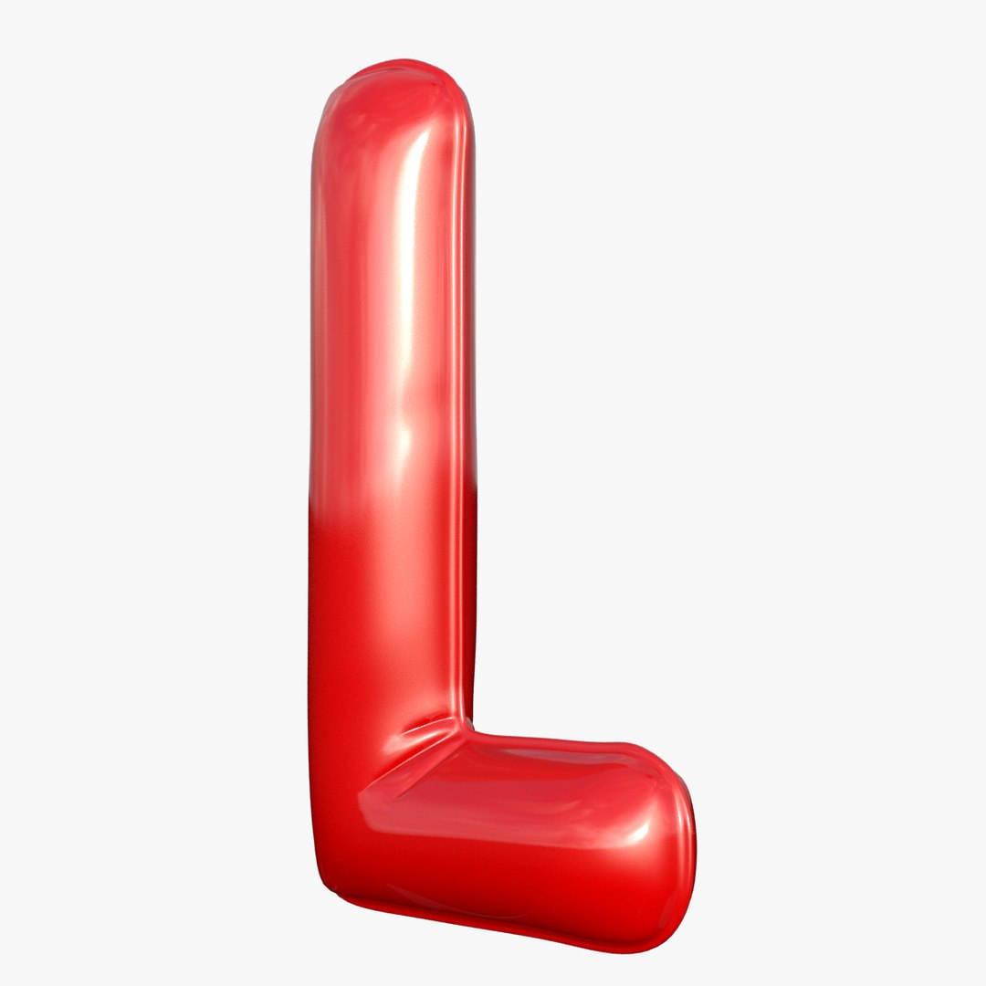 Foil balloon letter l 3D - TurboSquid 1255930