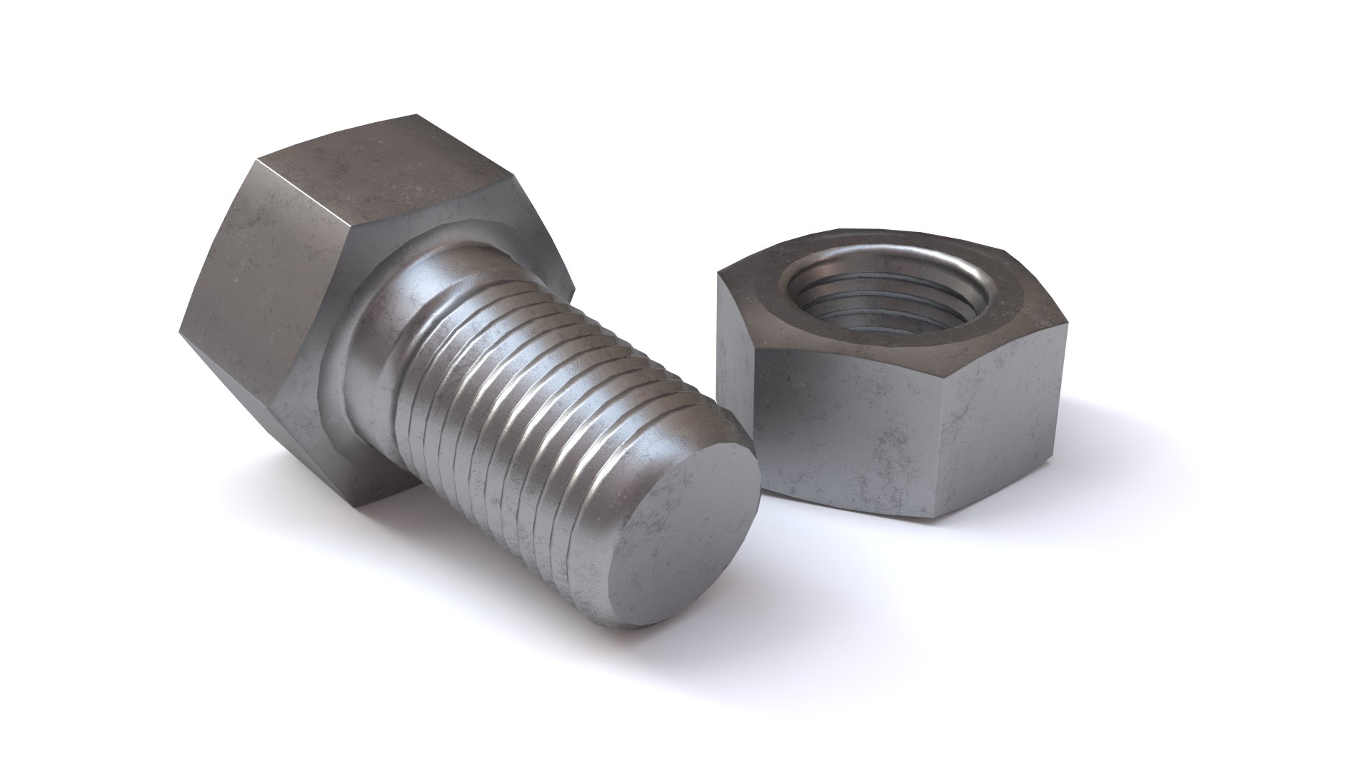 3D Nut Bolt Model - TurboSquid 1533694