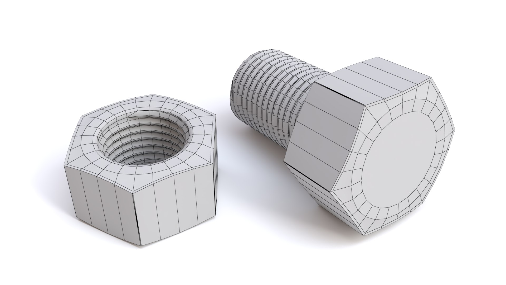 3D Nut Bolt Model - TurboSquid 1533694