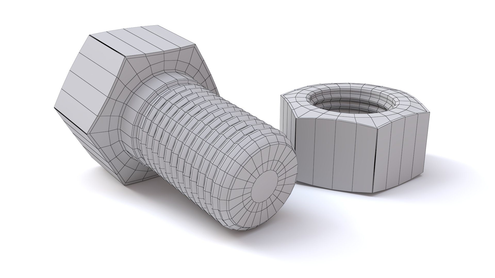 3D Nut Bolt Model - TurboSquid 1533694