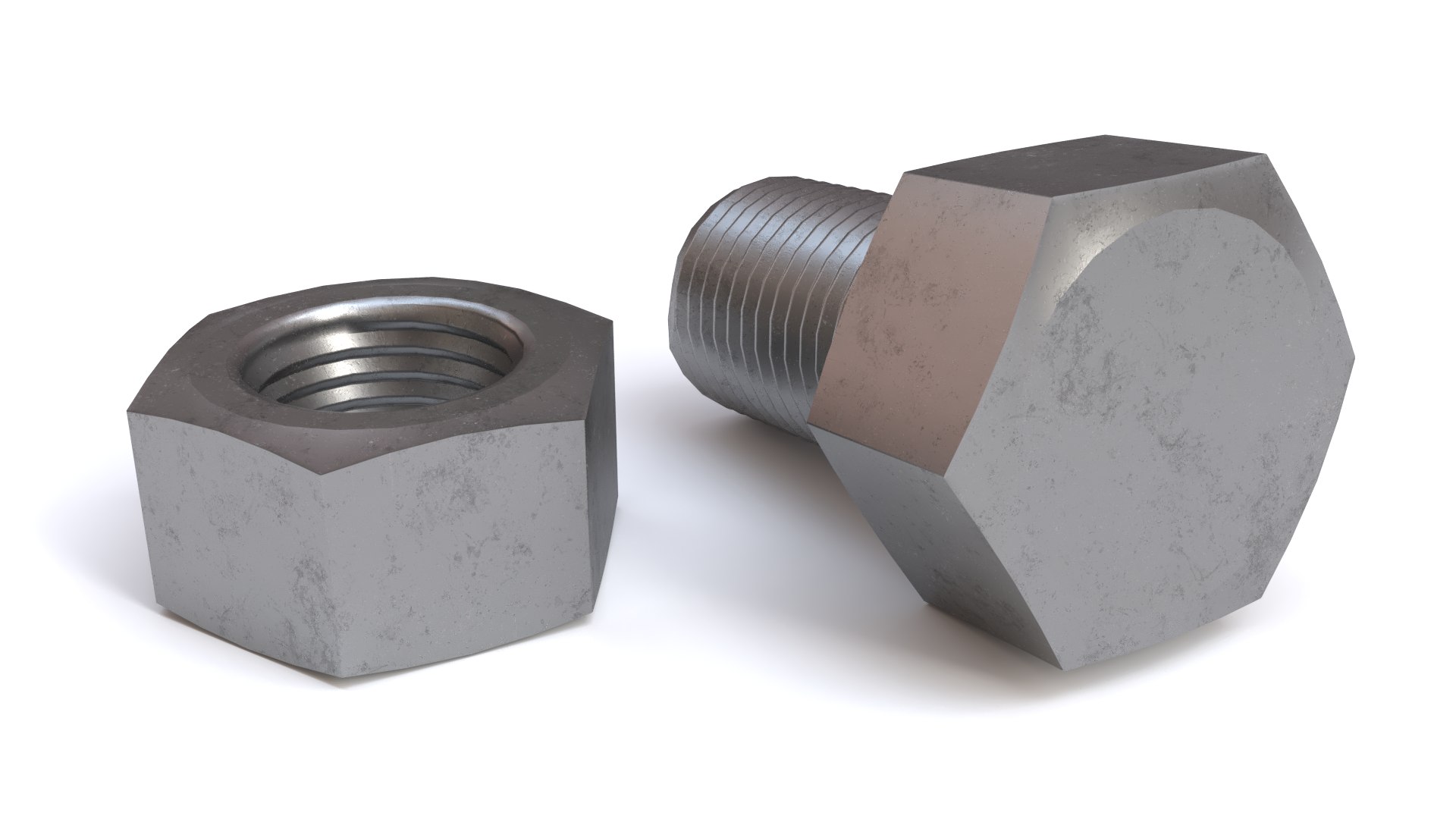 3D Nut Bolt Model - TurboSquid 1533694