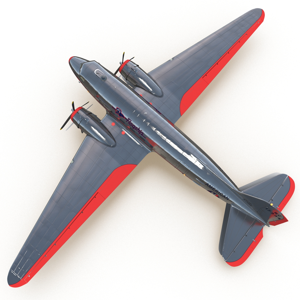 3d douglas dc-3 american airlines