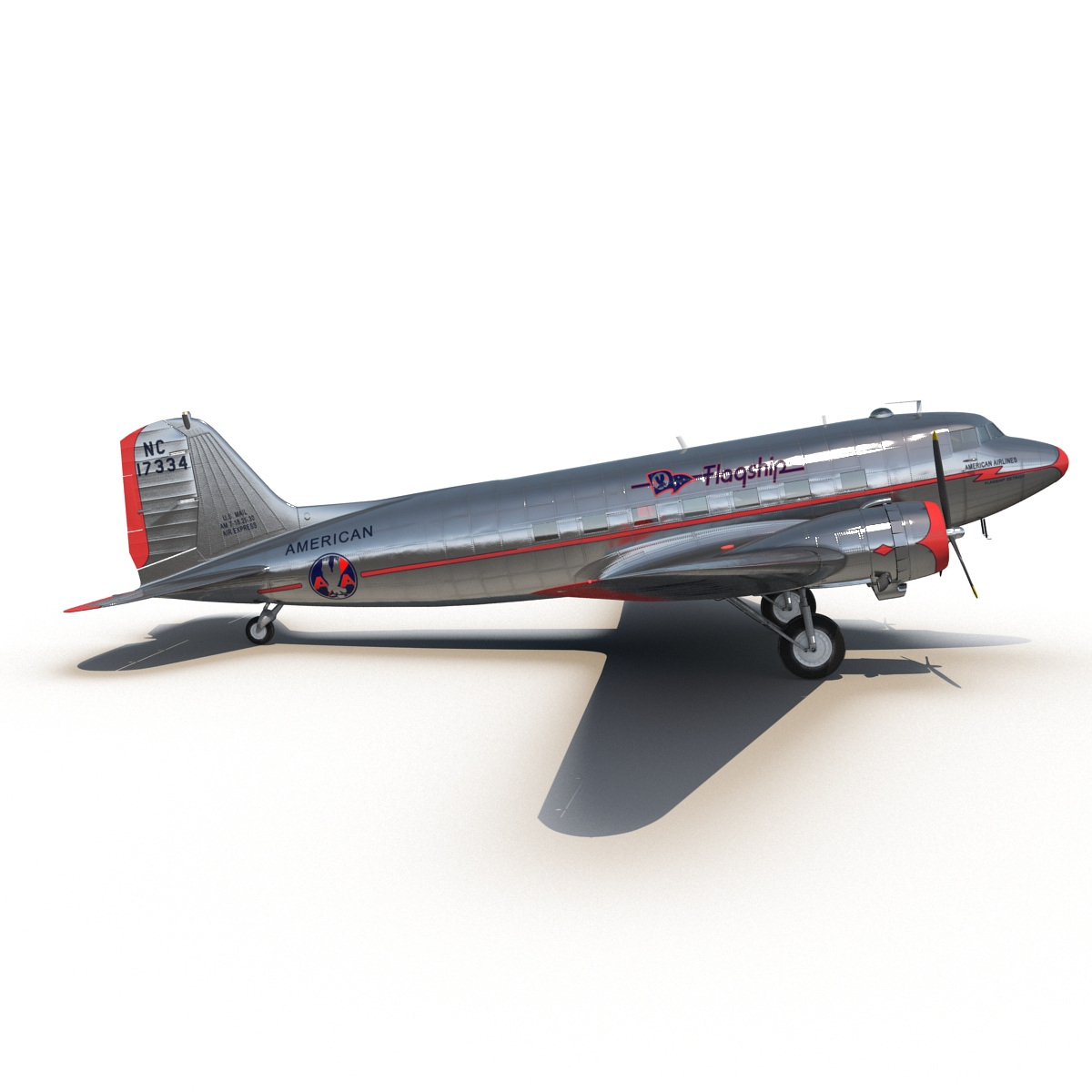 3d douglas dc-3 american airlines