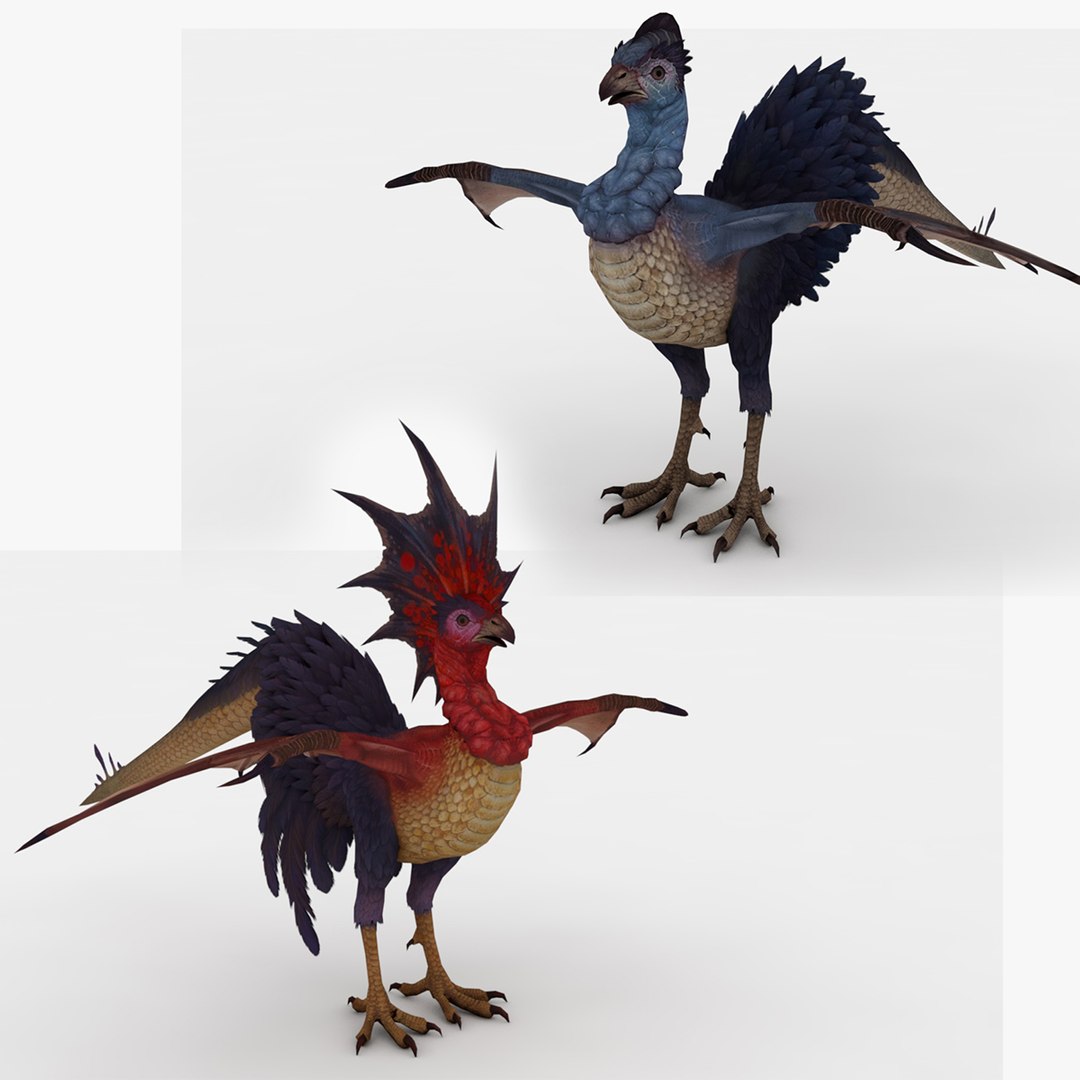 2 em 1 Cockatrice Rigged and Animated Modelo 3D - TurboSquid 1822614
