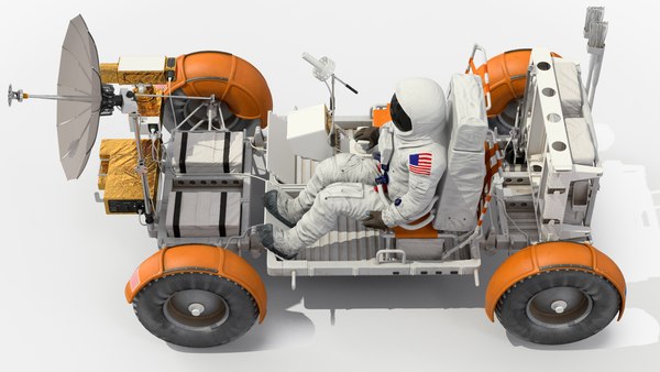 Lunar Roving Vehicle with Astronaut model - TurboSquid 1849822