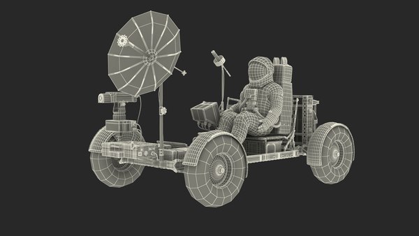 Lunar Roving Vehicle with Astronaut model - TurboSquid 1849822