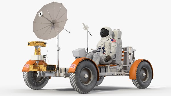 Lunar Roving Vehicle with Astronaut model - TurboSquid 1849822
